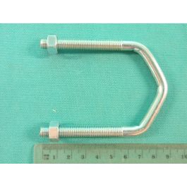 BE955 2" V Bolt, M8 x 76mm Bright Zinc Plated Barenco